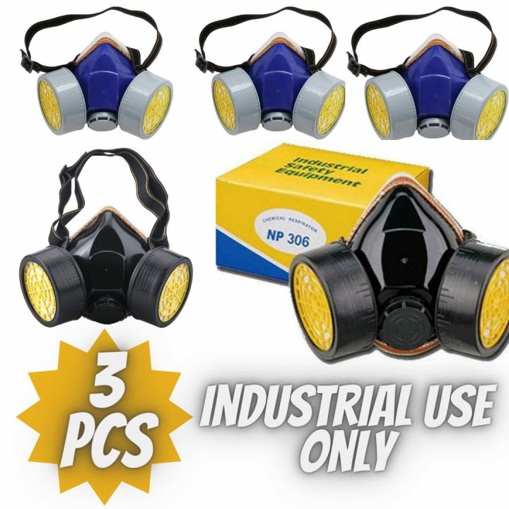 MODEL: NP-306 3Pcs Chemical Respirator Gas Musk Double Filter Use For ...