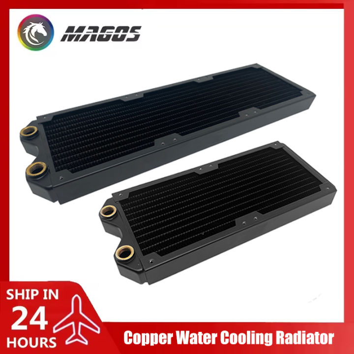 240 360 Copper Computer Water Cooling Radiator, 30mm Think Exhaust Heat ...