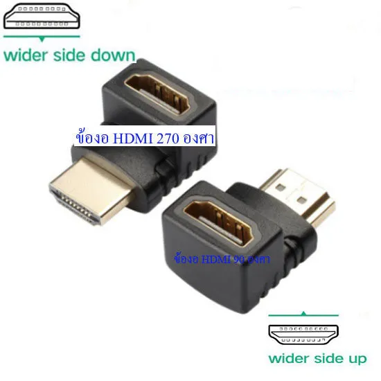 90 degree and 270 degree bent HDMI cable connector for narrow space ...