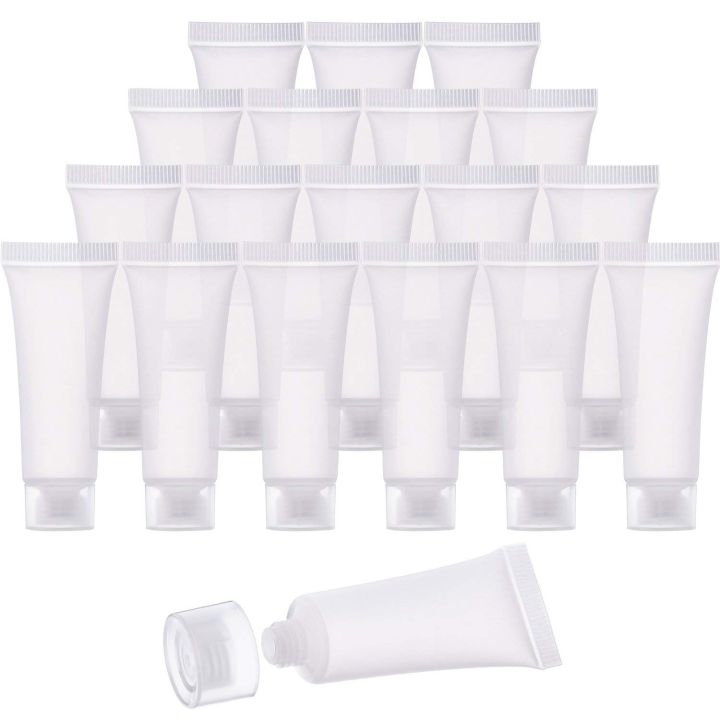 10PCS 10ml Refillable Empty Plastic Tube Portable Cosmetic Tube with ...