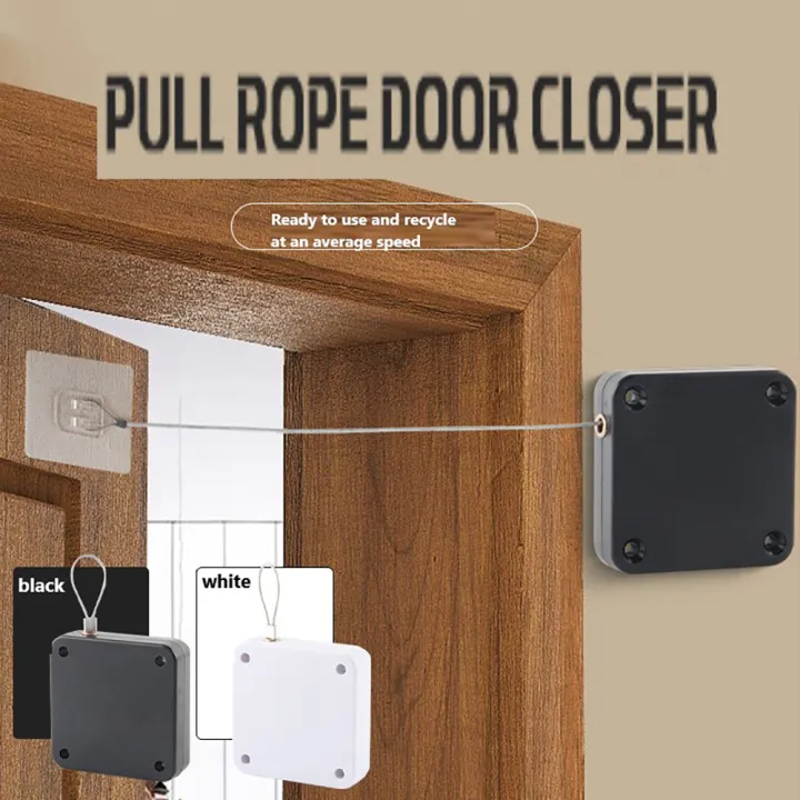 Black White Door Closer Automatic Sensor Bold Drawstring Shutdown ...