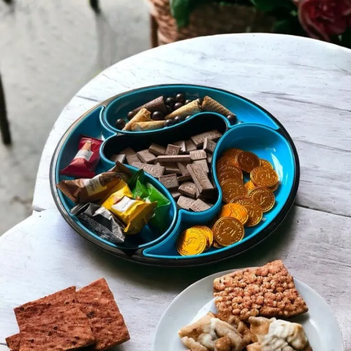Dry Fruit Plate ( Dolphin Serving Tray) with Four Partitions | Daraz.pk