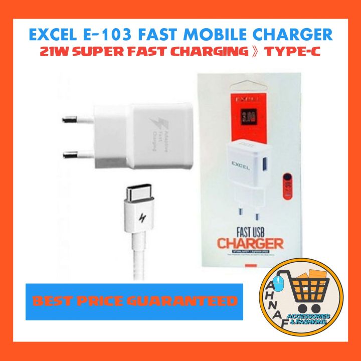 EXCEL CHARGER 3.8A, 21W Super Fast Charging For All Phone's and with 6 ...