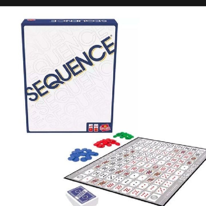 Sequence Board Strategy Game Hard Laminated Board with Plastic Cards ...