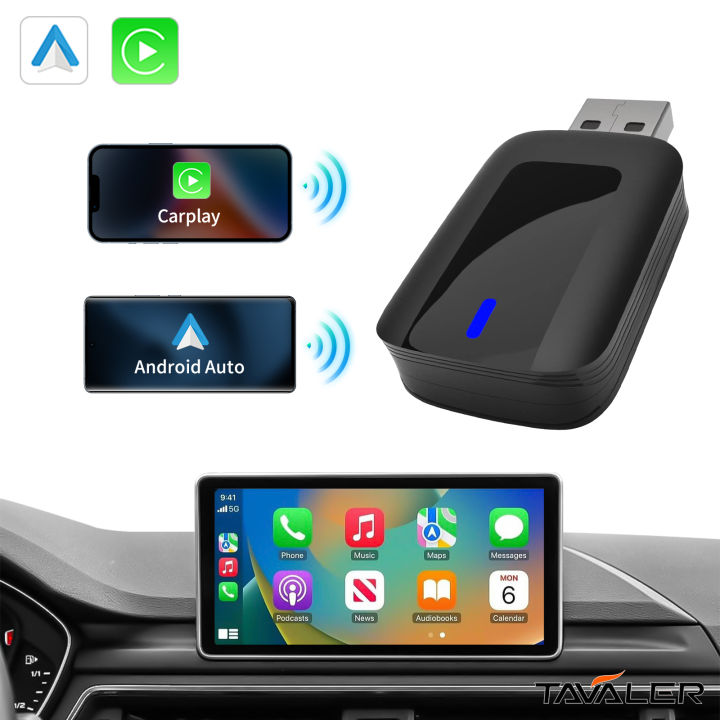 Car Wireless Carplay Apple Android Auto Box 2IN1 Car Machine ...