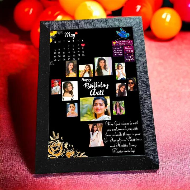 🥰 PRIMIUM 🥰Wooden Customized Personalized Happy Birthday Month Calendar ...