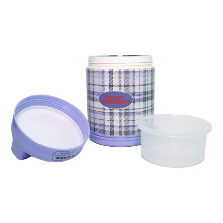 Insulated Stainless Steel Lunch Box Tiffin Box Swuzzy Houseware Checked ...
