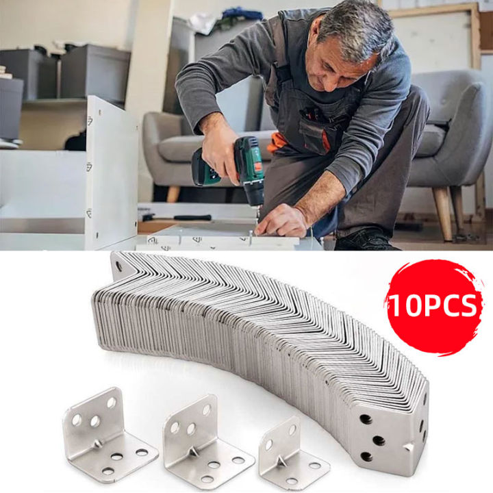 10/20PCS L-Shaped Corner Code 90° Laminated Furniture Plate Hardware ...