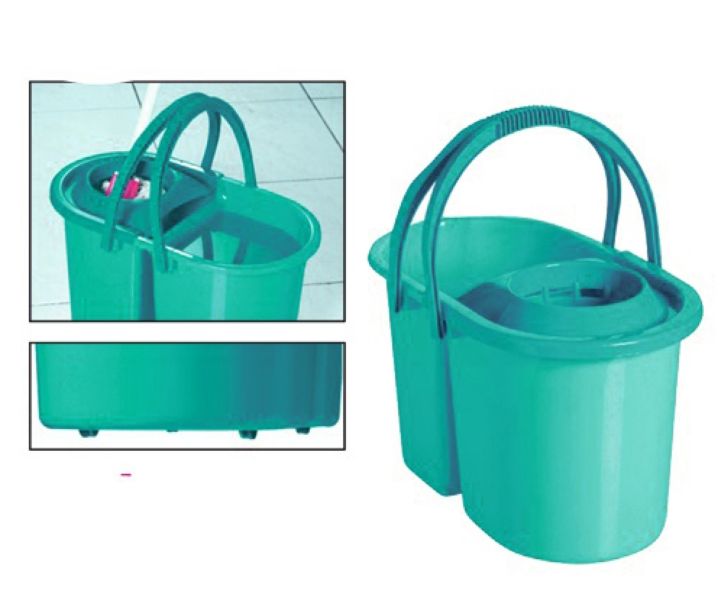 Easy-Wring Spin Mop Bucket Set 360° Rotating Mop Bucket with Wheels ...