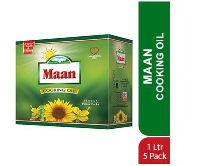 Maan Cooking Oil 1Ltr × 5 | Daraz.pk