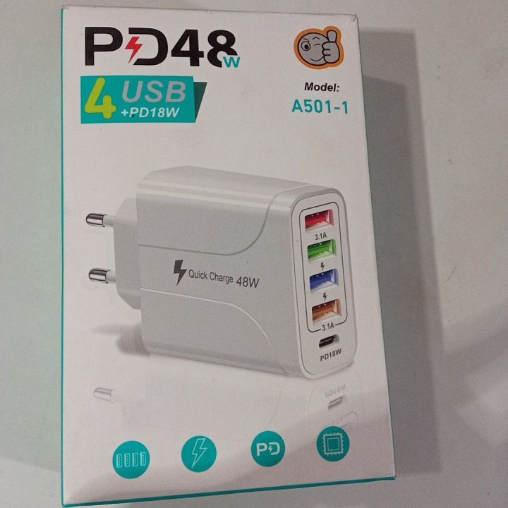 PD48W fast charger dual port QC3.0 48W adapter | Daraz.com.bd