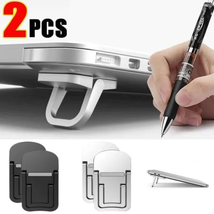 1pair Portable Keyboard Riser Self-Adhesive Mini Laptop Stand Invisible ...