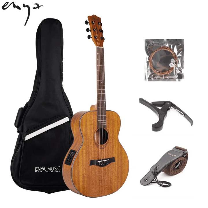 Enya Amari Mini 36inch Engelmann Spruce (A) Semi Acoustic Guitar with ...