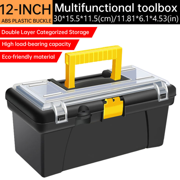 12-inch Hardware Tool Box Multifuntional Plastic Storage Tool Box ...