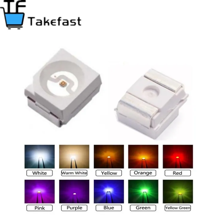 100pcs/lot SMD LED Diodes 3528 1210 Diode SMD LED Diodo Kit Green RED ...