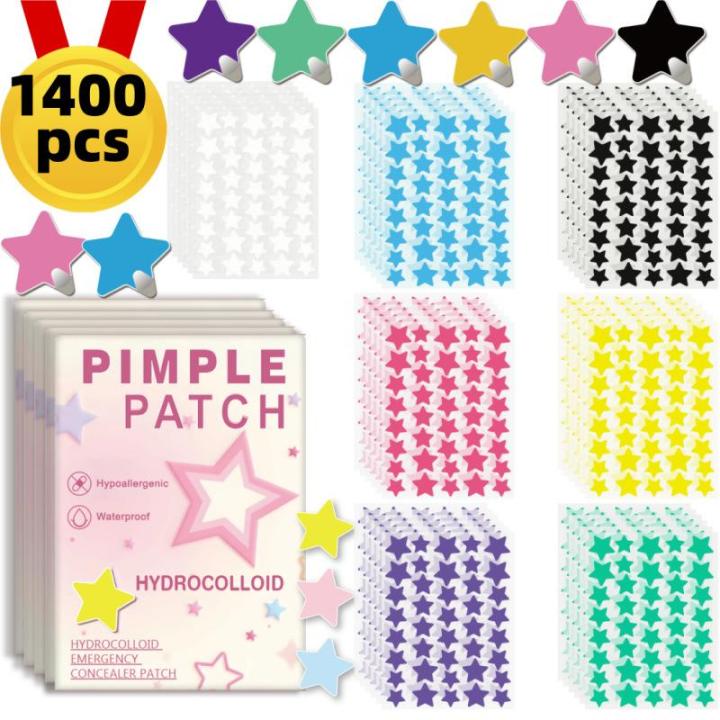1400pcs Colorful PE Star Shaped Pimple Patches Invisible Pimple Cover ...
