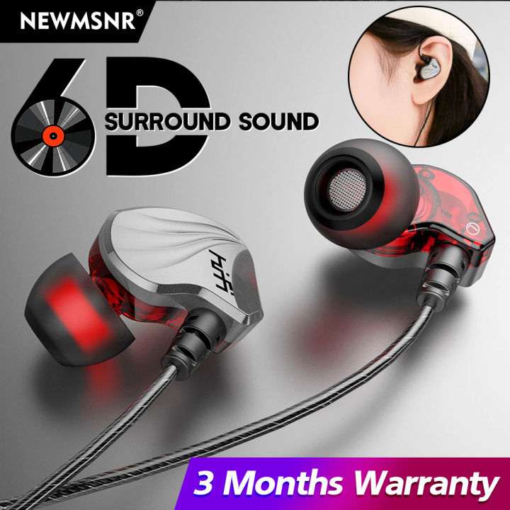 HIFI 6D Surround Bass in-Ear Wired Headphones 3.5mm Type C Earphone ...