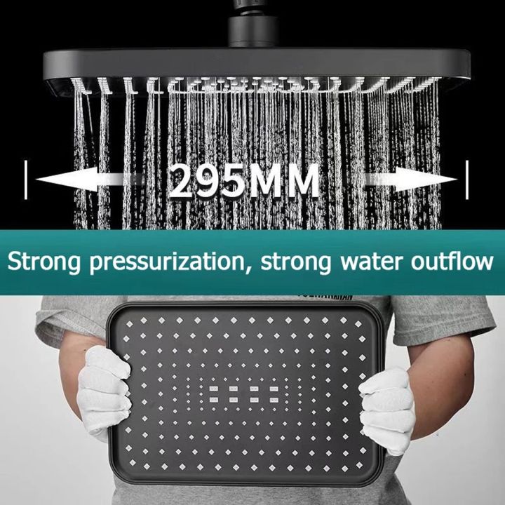 New 12 Inch High Pressure Top Spray Rain Shower Head Larger Flow ...