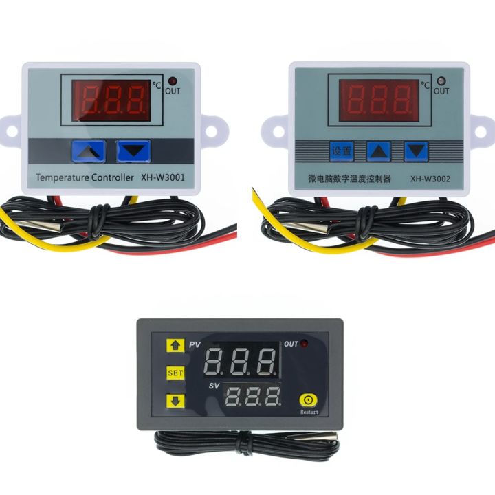 AC110-220V Digital LED Temperature Controller XH-W3001 W3002 W3230 For Incubator Cooling Heating ...