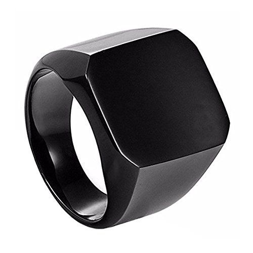 Men black square shape Ring king ring for men | Daraz.lk
