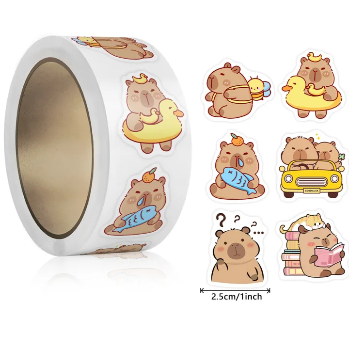 500PCS Cartoon Capybara Stickers Anime Decal Skateboard Laptop ...