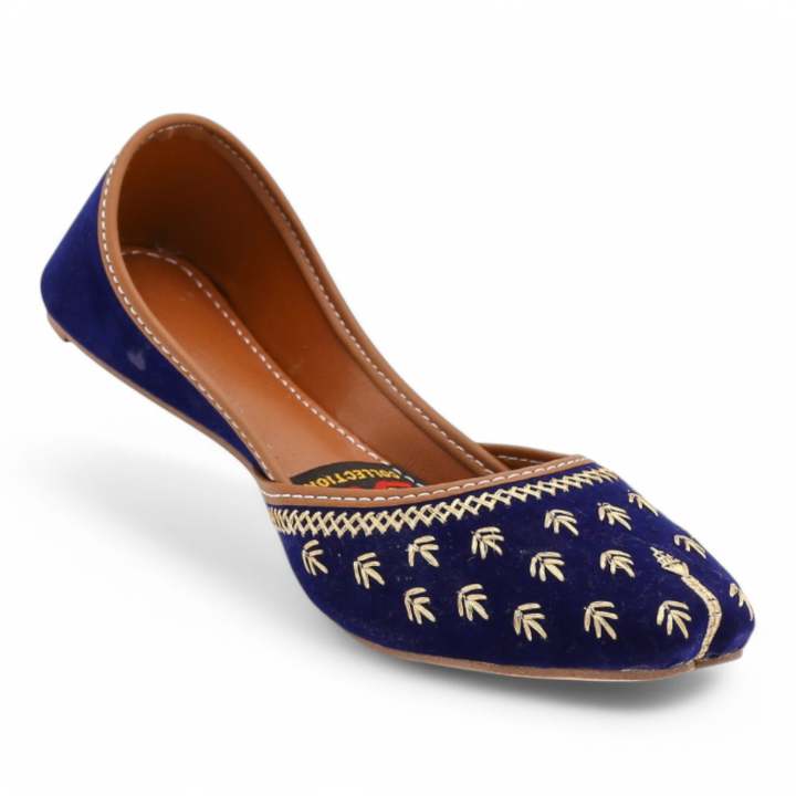 Singhar Women Traditional Khussa Design in Blue & Black Very Beautiful ...