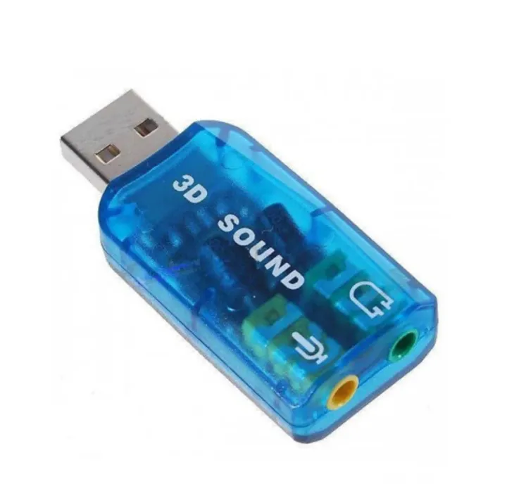 External USB Card Microphone in Audio out USB Splitter 3D Sound Card ...