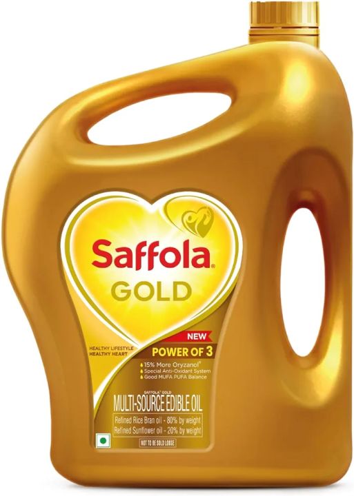 Saffola Gold Power of 3 Edible Oil 2l | Daraz.com.np