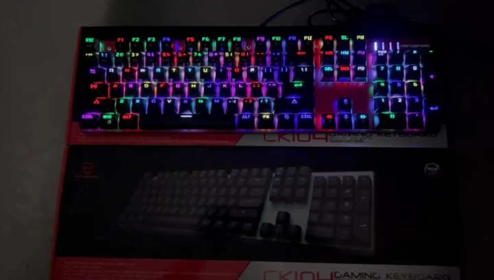 MOTOSPEED CK104 wired Gaming Keyboard -104 keys mechanical Keyboard ...