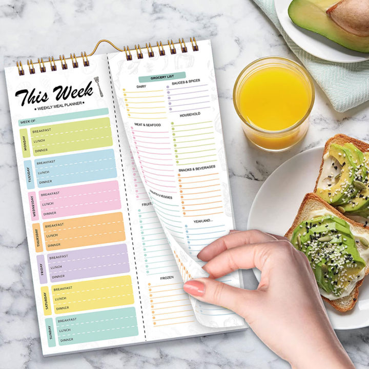 Food Diary Notebook Coils Bound For Health Eating Habits Tear-Off Pages ...