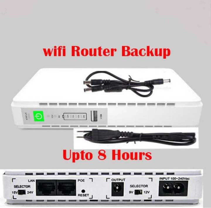 Router Backup Upto 8 Hours Mini Portable Modem Router UPS Poe Dc Wifi ...