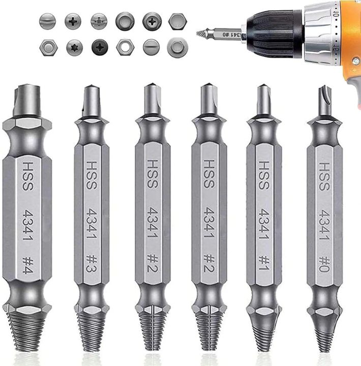 Damaged Screw Extractor Set HSS Drill Bit Stripped Broken Remover Small ...
