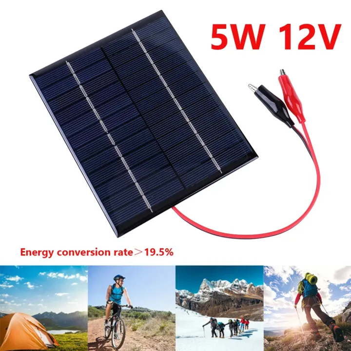 Waterproof Solar Panel 10W 5V/12V Outdoor DIY Solar Cells Charger ...