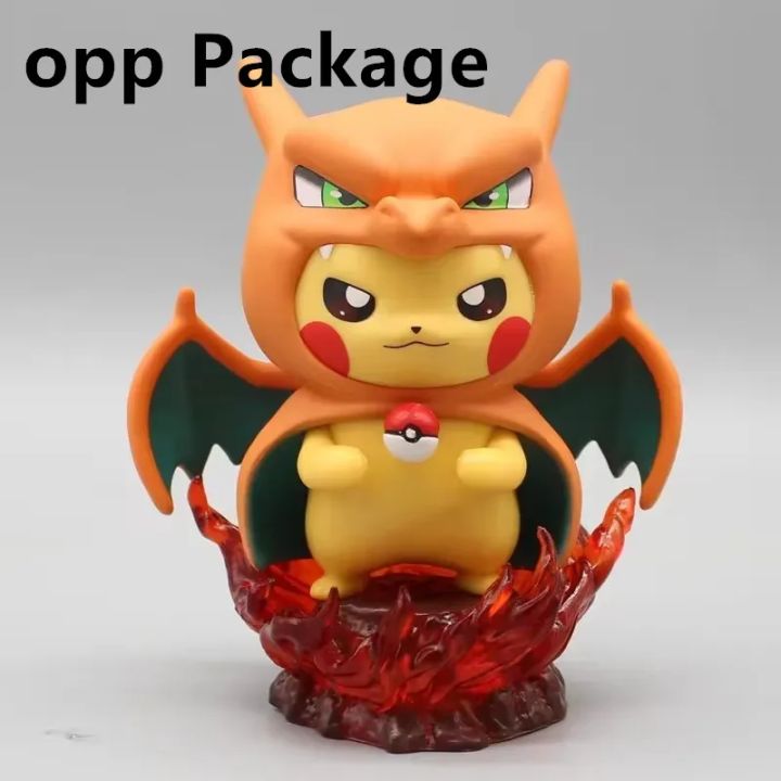 12cm Pokemon Figure Set - Pikachu Gengar Charizard Cosplay Model Doll ...