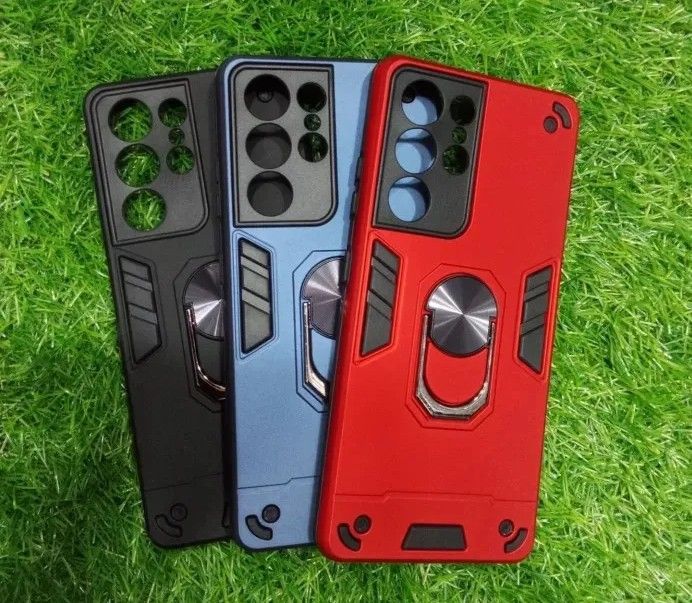 Samsung Galaxy S21 Ultra 5G Back Cover Ring Armor Case Lens Protection ...
