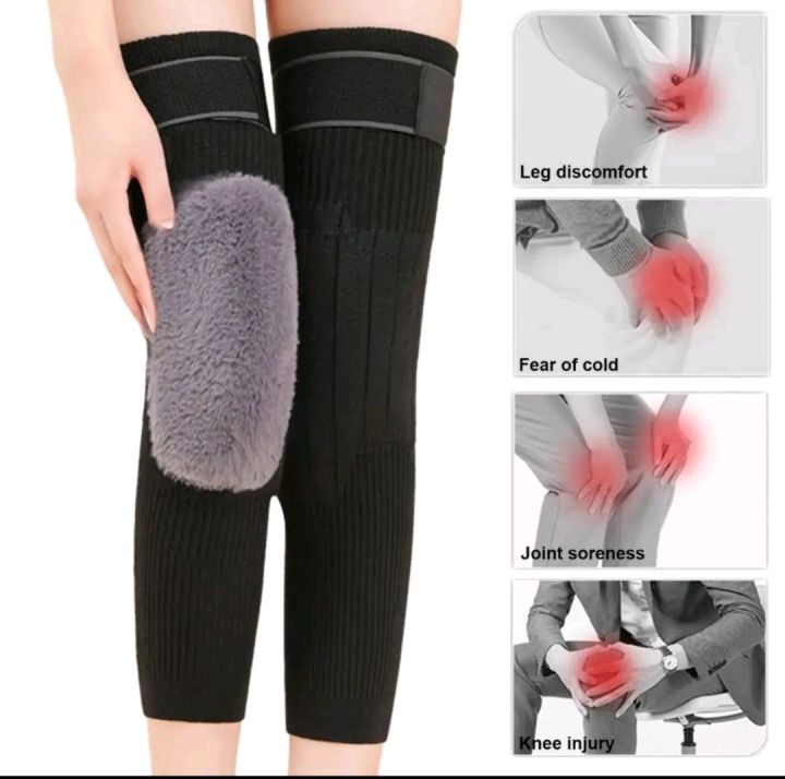 Cashmere & Wool Knee Warmers 2 Pieces | Thick Fleece Lining with ...
