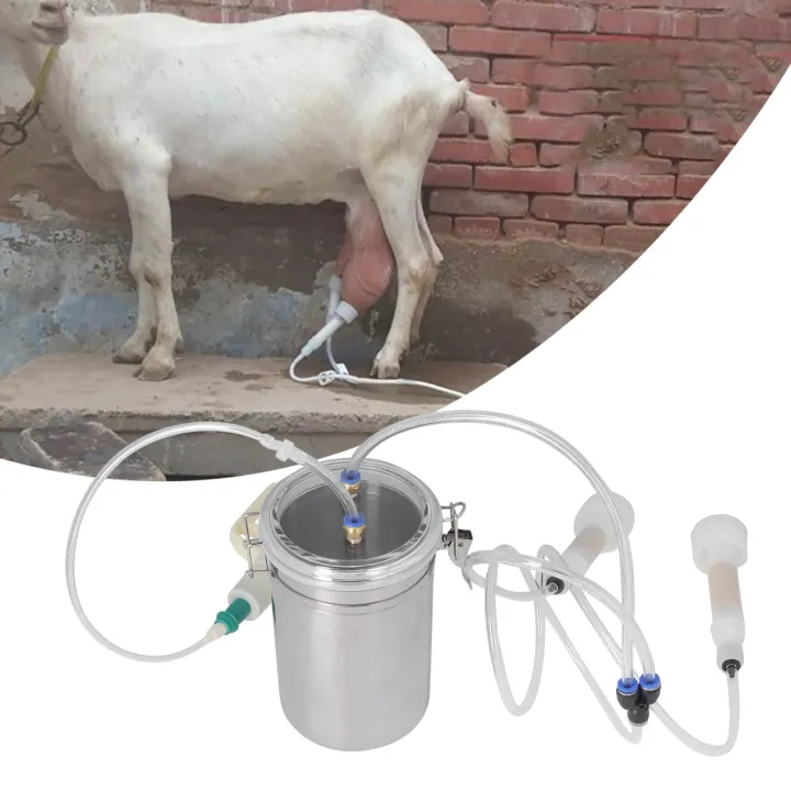 Milk Milking Machine Strong Suction Stainless Steel Bottle Manual ...