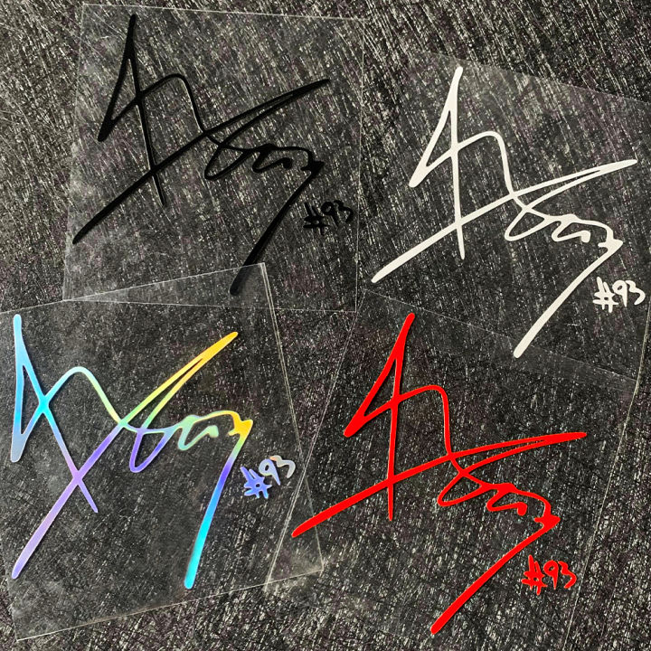 MOTO GP Racer #93 Signature Stickers Motorcycle Helmet Reflective Decal ...