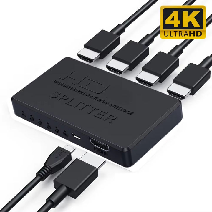 1 in 4 out 4K HDMI-compatible Splitter For TV Box HDTV DVD PS3 Xbox ...