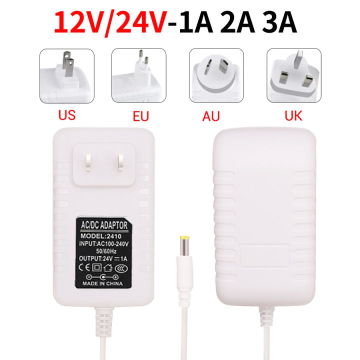 Transformer AC 110V 220V to DC 12V 24V 1A 2A 3A Power Adapter LED ...
