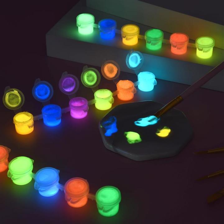6 Colors/Lot Fluorescent Pigment Luminous Paint Epoxy Resin Pigment ...