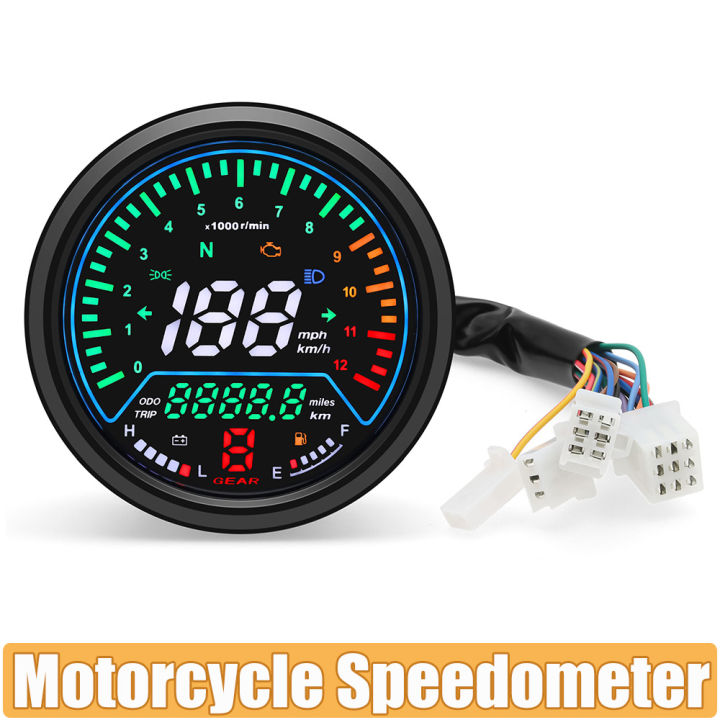 Motorcycle Universal Speedometer for suzuki GN125 Digital Dashboard ...
