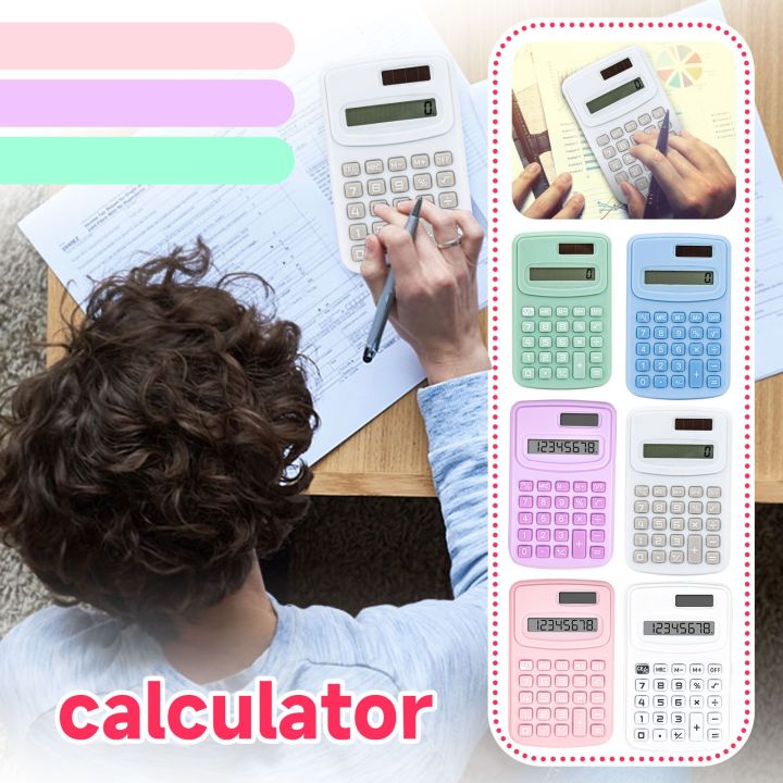 Pocket Calculator Small Battery Powered Calculator Home Office ...
