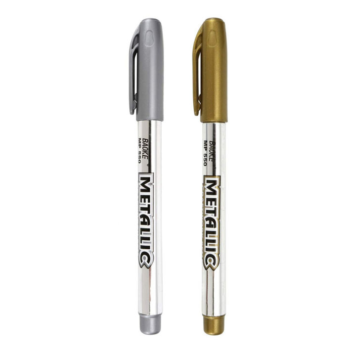 2 Pieces Metallic Wax Seal Pen Kit, 1 Metallic Gold + 1 Metallic Silver ...