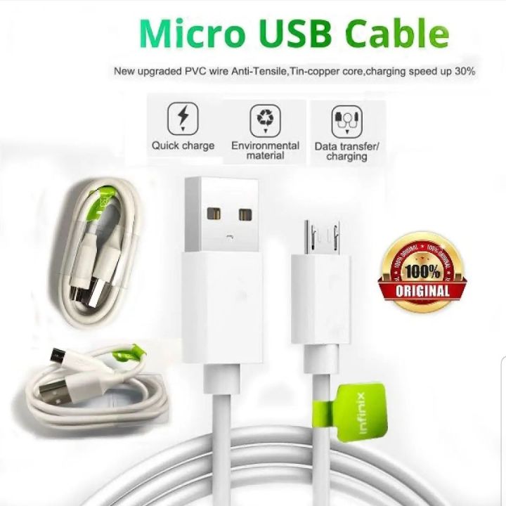 Infinix Original Micro USB Cable High Quality Fast Charging Cable ...