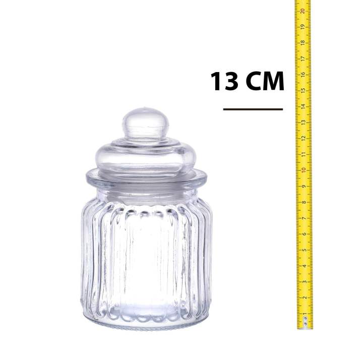 Cutting EDGE Glass Mimosa Jar 300ml Clear Container for Dining Table ...