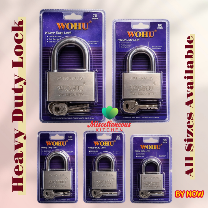 WOHU Heavy Duty Lock ( All Sizes Available 30mm 40mm 50mm 60mm 70mm ...