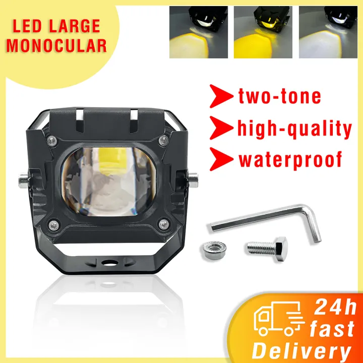 Universal 3 Inch 100W Dual Color LED Work Light Square Mini Waterproof ...