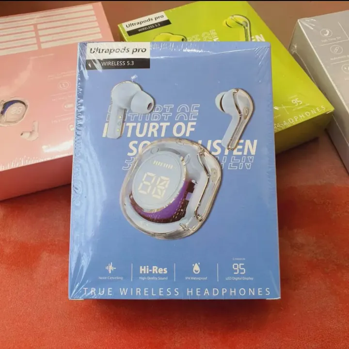 Ultrapods Max Bluetooth 5.3 Transparent Wireless Earbuds | Daraz.com.bd