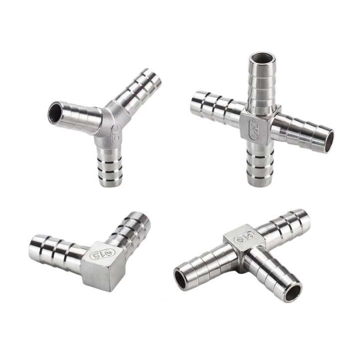 Hose Barb Fittings 304 Stainless Steel 6 8 10 12 13 14 15 16 18 mm T Y ...